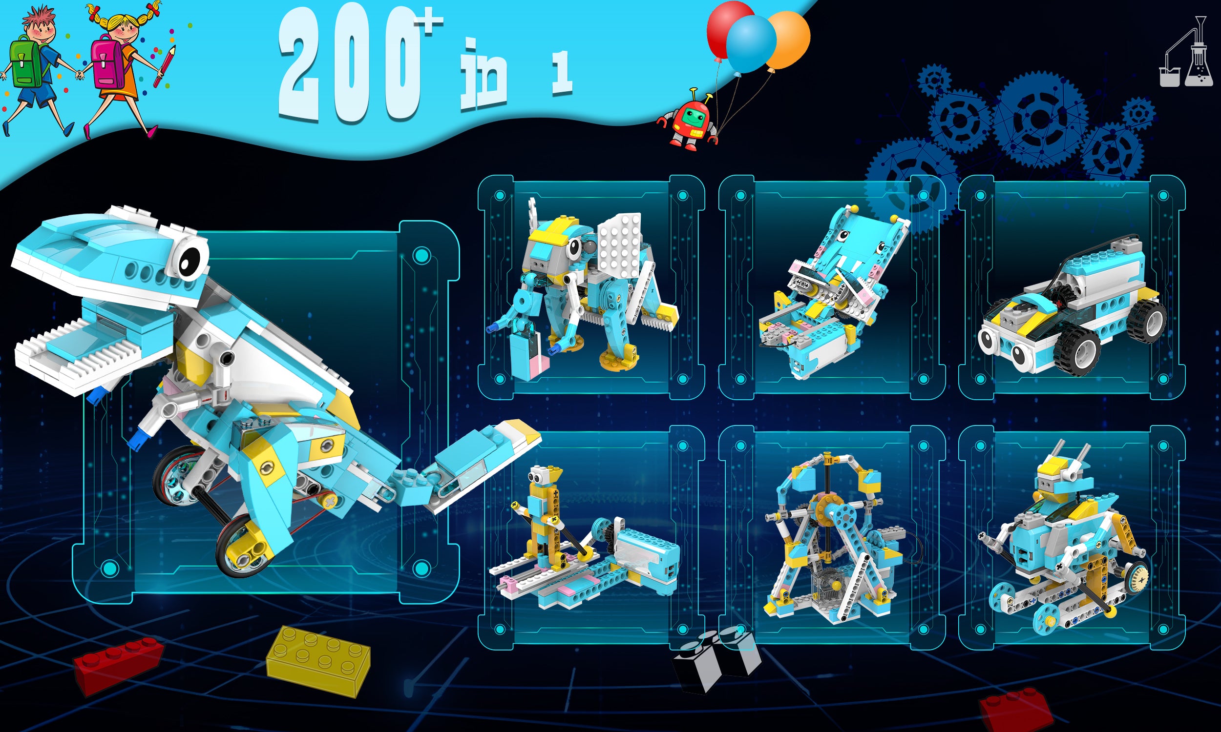 makerzoid 200-in-1 Scratch Jr Coding Robot Kit - STEM Smart Robot Prem ...